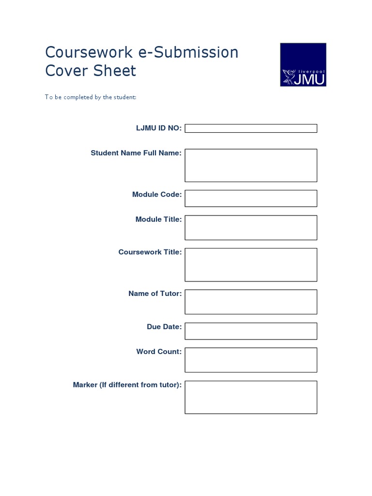 Coursework E-Submission Cover Sheet: Ljmu Id No | PDF | Concrete ...