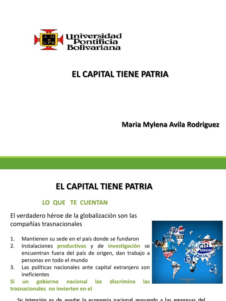 El Capital Tiene Patria | PDF | Corporación multinacional | Comercio