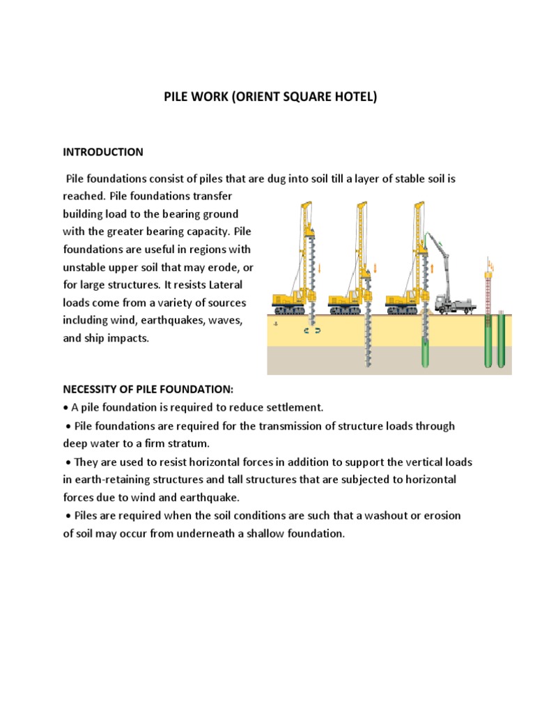 PILe Work (O.s.h) | PDF | Deep Foundation | Foundation (Engineering)