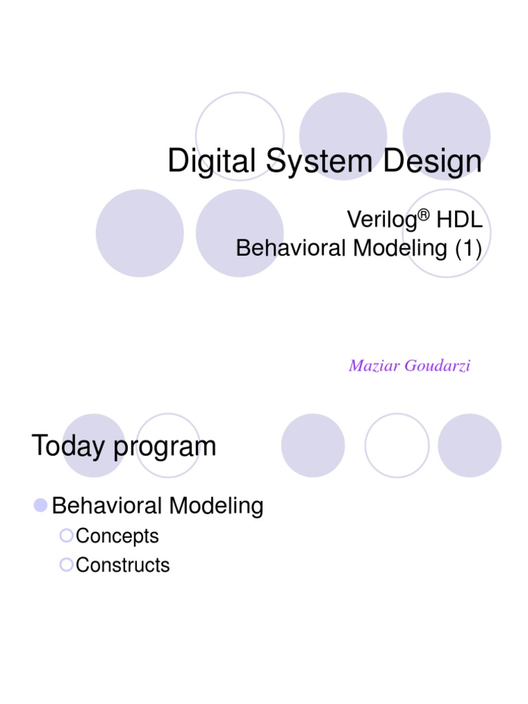 06-Verilog Behavioral Modeling | PDF | Hardware Description Language | Scientific Modeling
