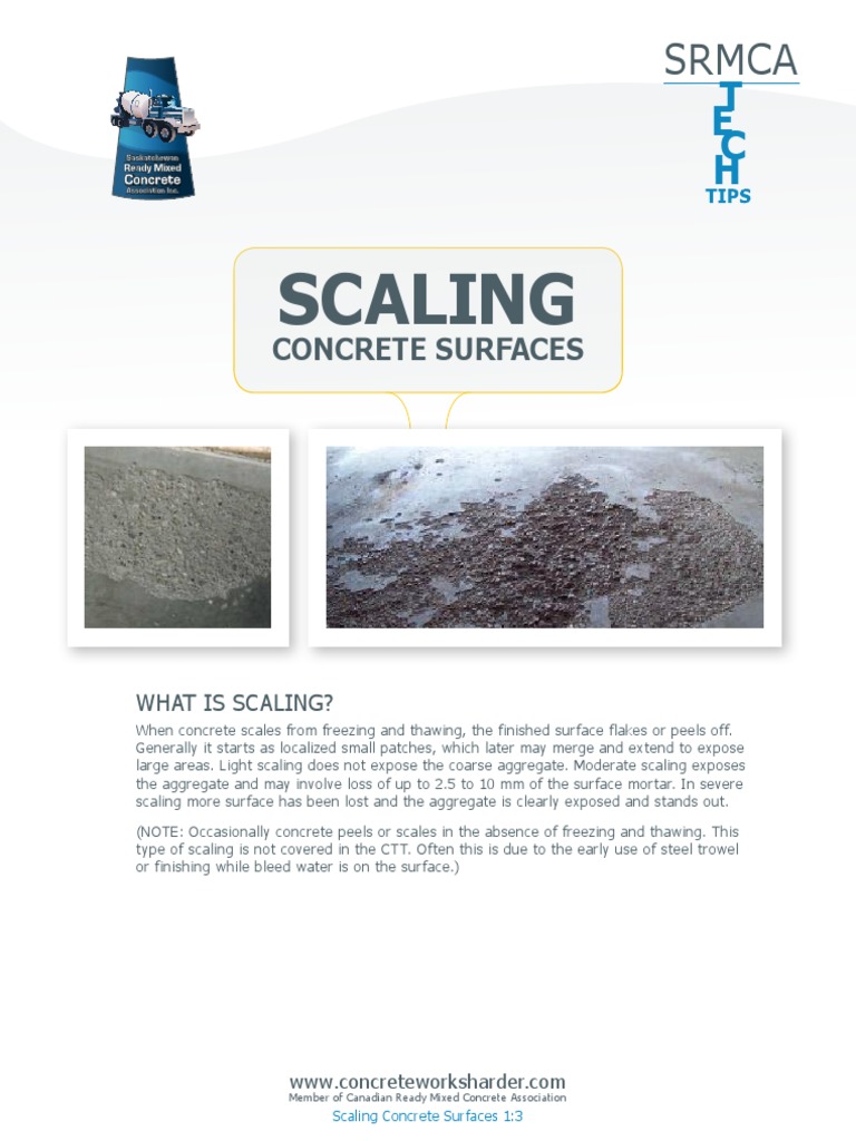 ENews TECH Tip 2 - Scaling Concrete Surfaces | PDF | Sodium Chloride ...