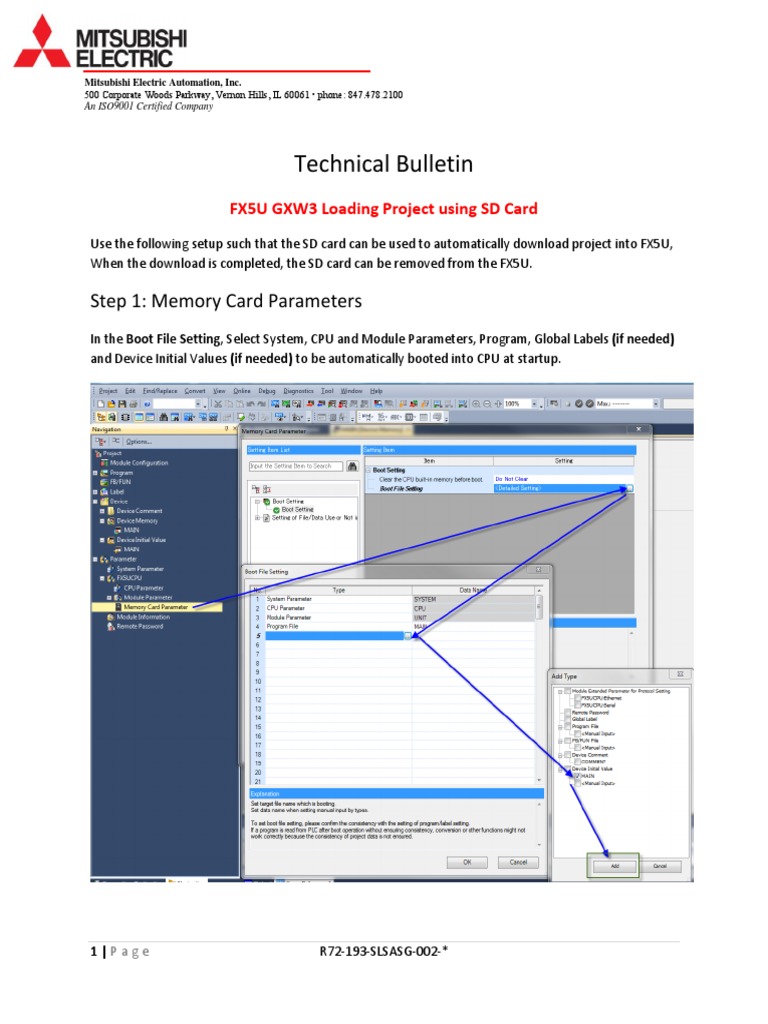 FX5U GXW3 Loading Project Using SD Card | PDF | Booting | Central Processing Unit