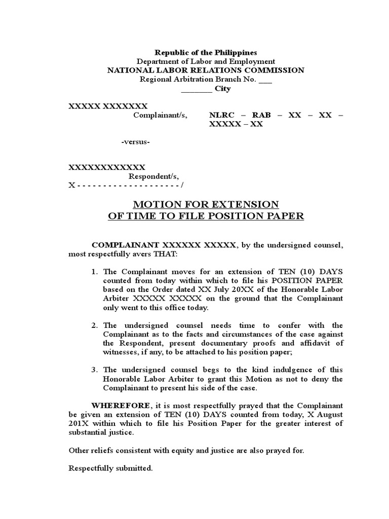 Motion For Extension - SCRIBD | PDF | Common Law | Government