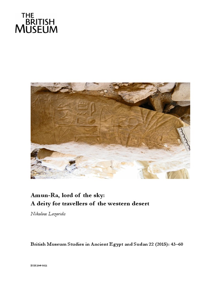 Amun-Ra, Lord of The Sky: A Deity For Travellers of The Western Desert ...