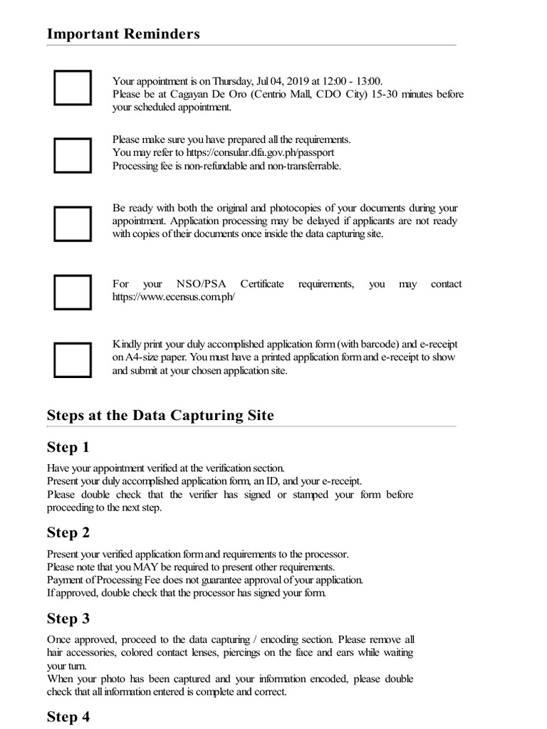 Important Reminders | PDF | Passport | Government And Personhood