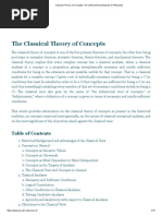 Classical Theory of Concepts Explained | PDF | Concept | Definition