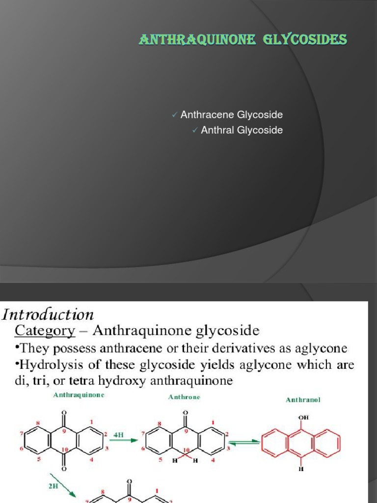 Anthraquinone Glycosides | PDF | Self-Improvement