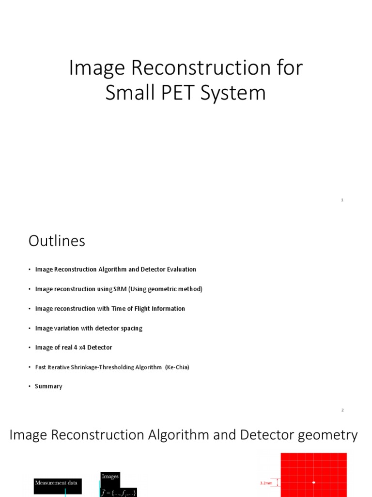 PET Image Reconstruction Techniques | PDF | Positron Emission ...