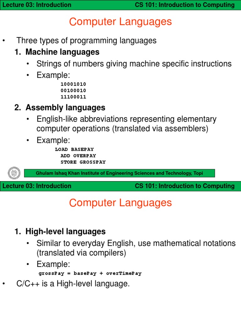 Computer Languages | PDF | Microprocessor | Integrated Circuit