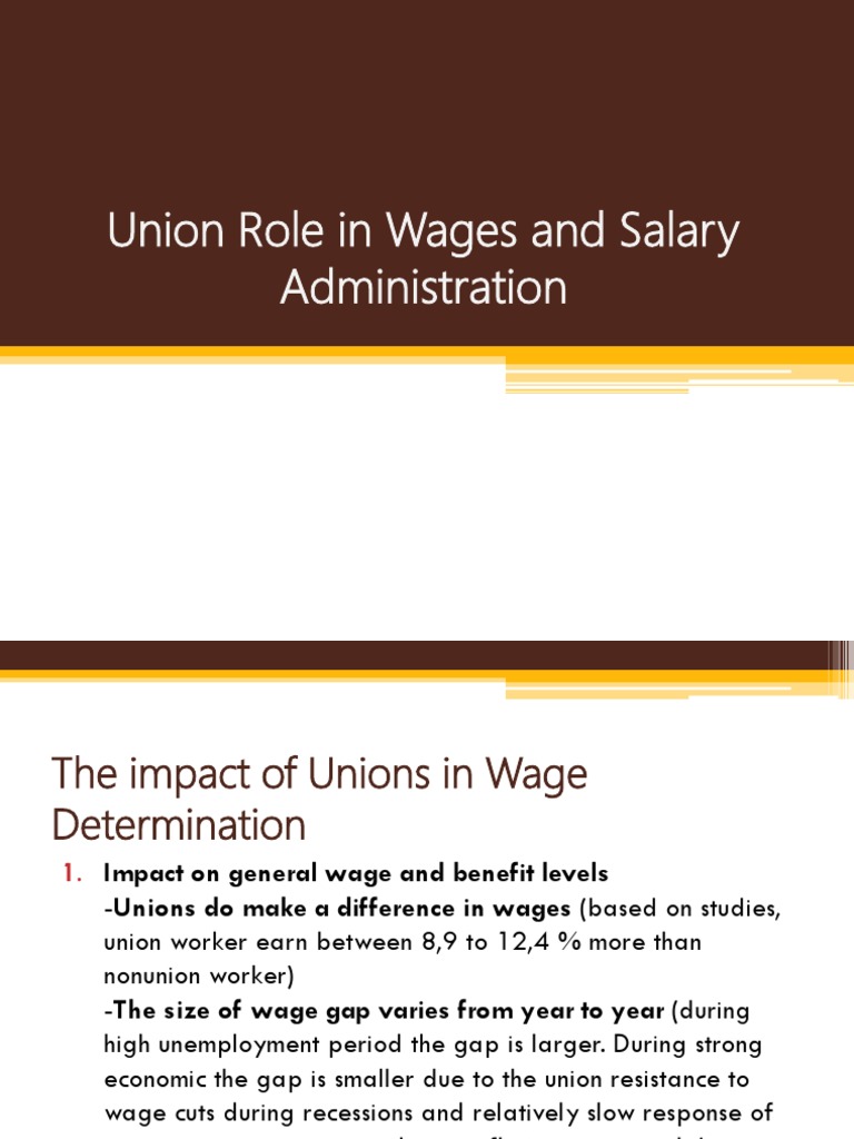 Union Role in Wage Administration | Download Free PDF | Trade Union ...