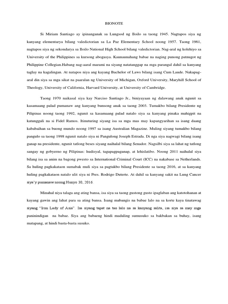 Bionote | PDF