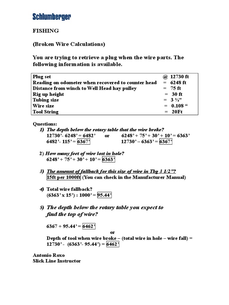 Wire Book For Slickline | PDF