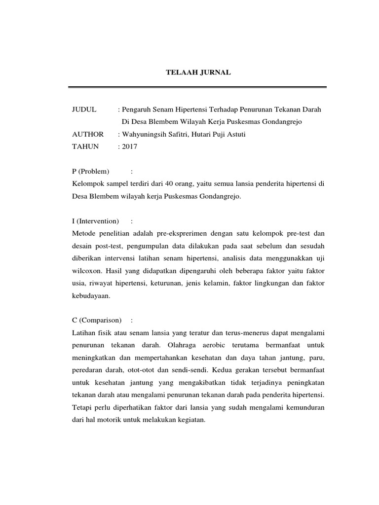 PICO Hipertensi | PDF