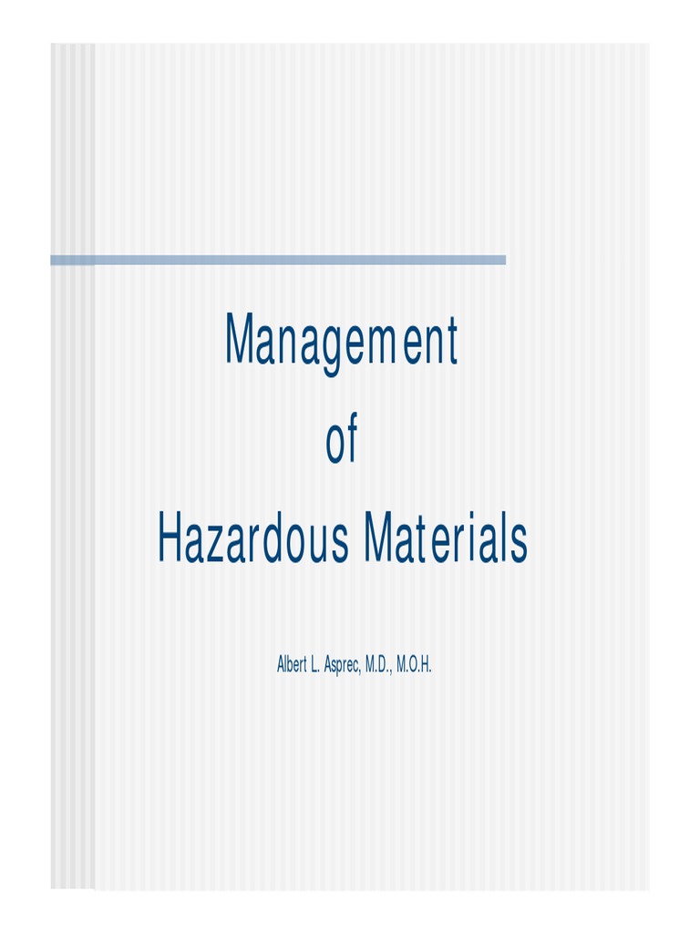 Hazardous Material MGMT | PDF | Emergency Management | Combustion