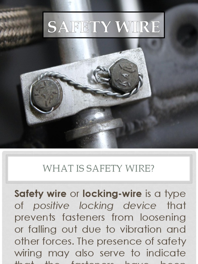 Safety Wire | PDF | Mechanical Engineering | Manufactured Goods