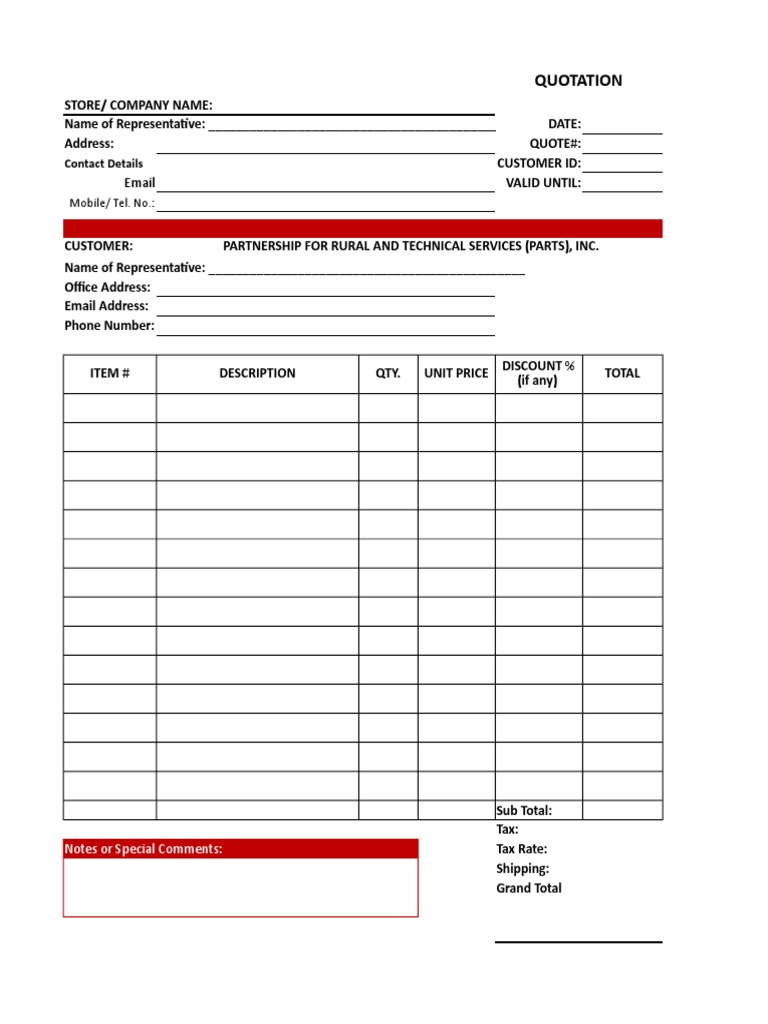 Price Quotation | PDF