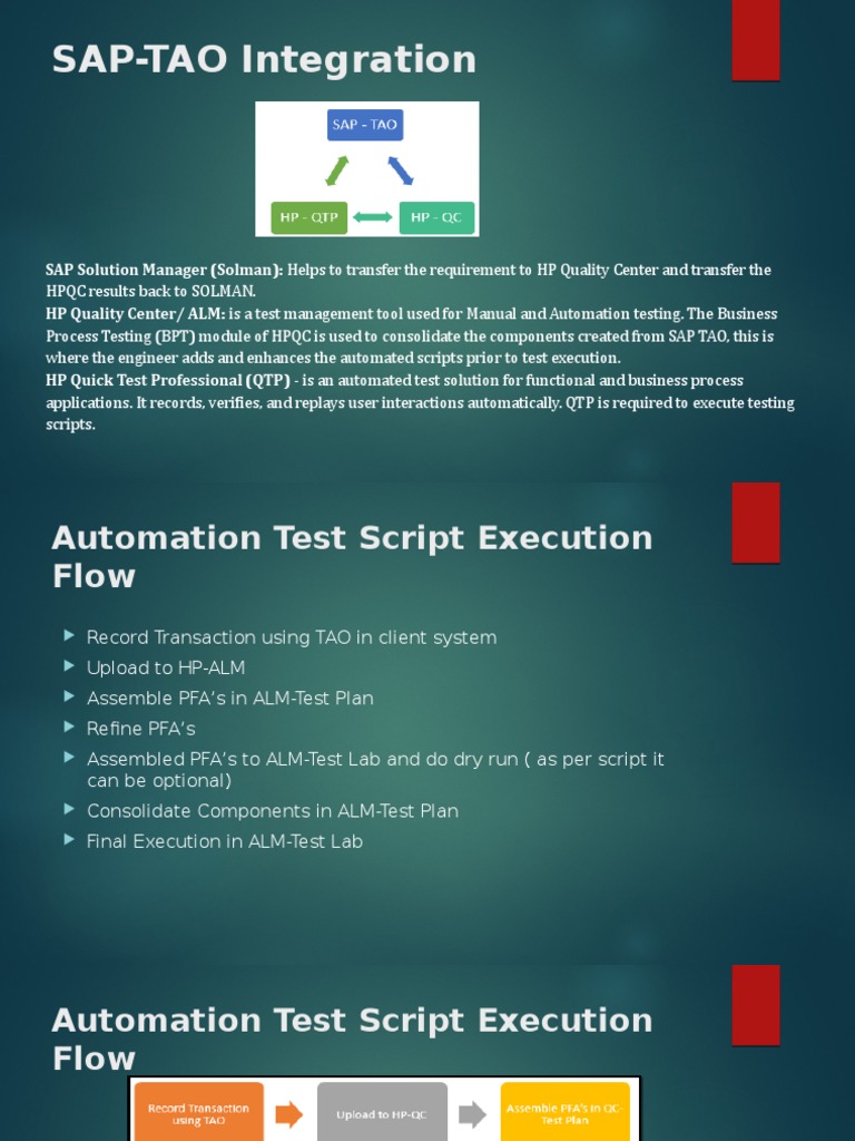 Sap Tao And Cbta Pdf Sap Se Automation