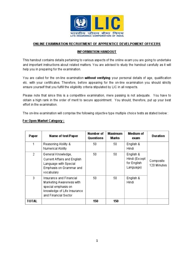 Lic Information Handout | PDF | Insurance | Question