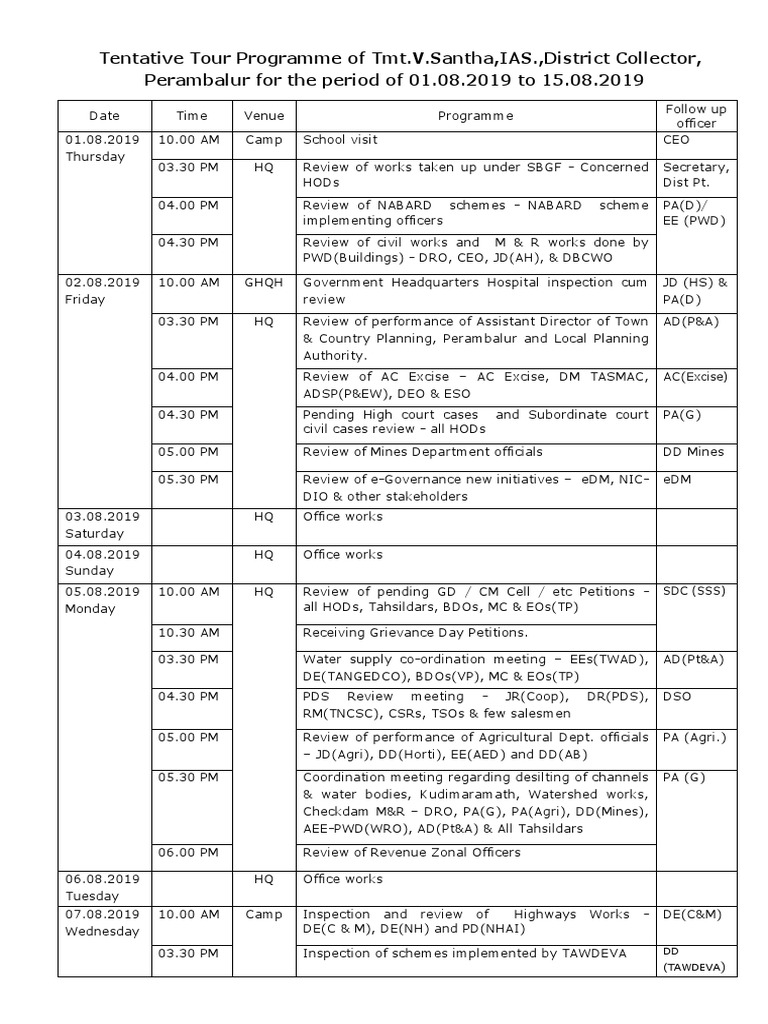 ATP Perambalur Collector | PDF | Government Of India | Government
