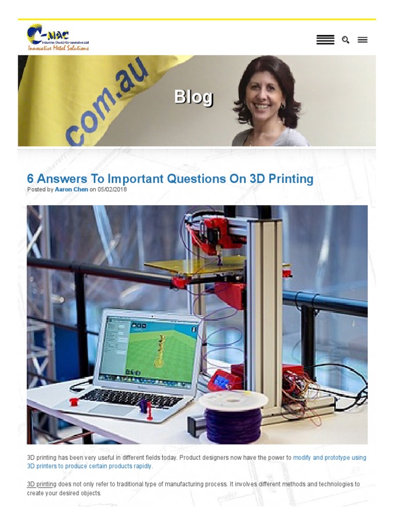 Answers Questions 3d-Printing | PDF | 3 D Printing | 3 D Modeling