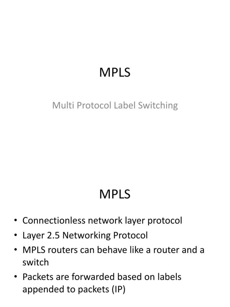 Multi Protocol Label Switching | PDF | Multiprotocol Label Switching | Networking