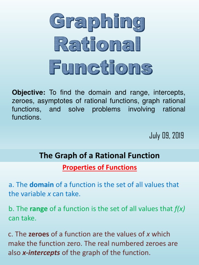SHS Graphing Rational Functions | PDF | Asymptote | Fraction (Mathematics)