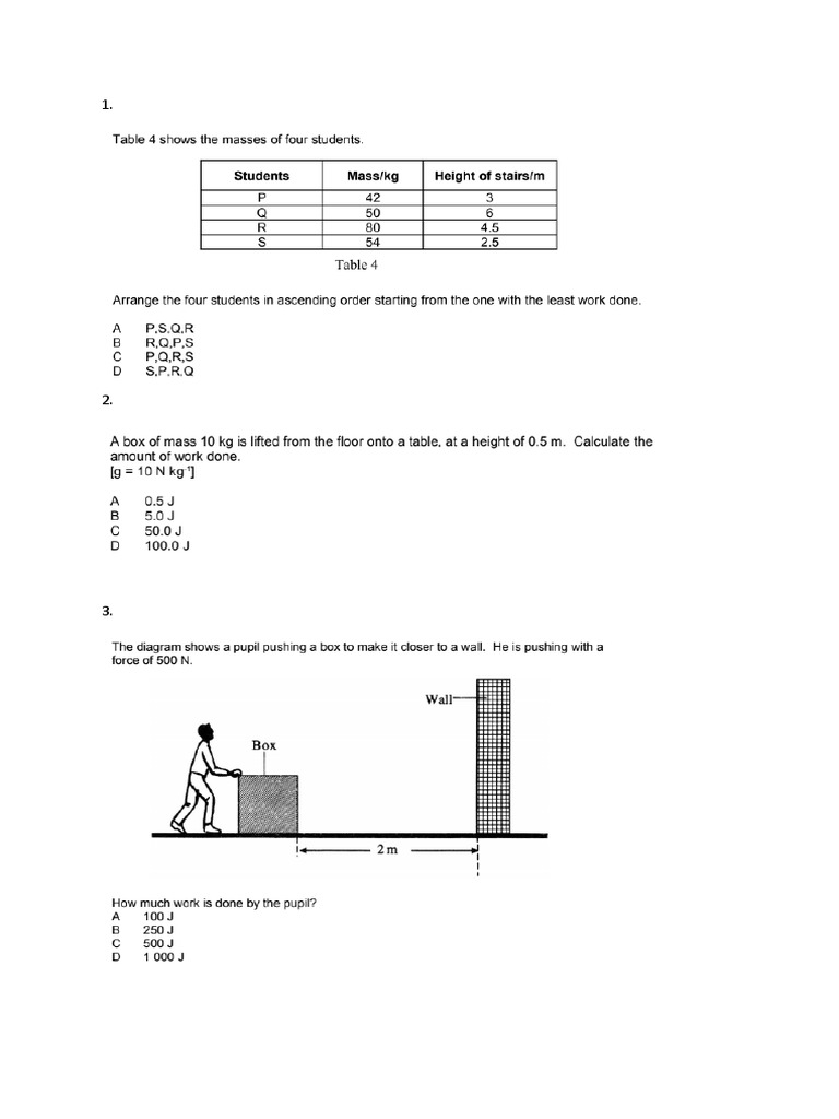 Form 2 Science Force and Motion 2 (Test) | PDF