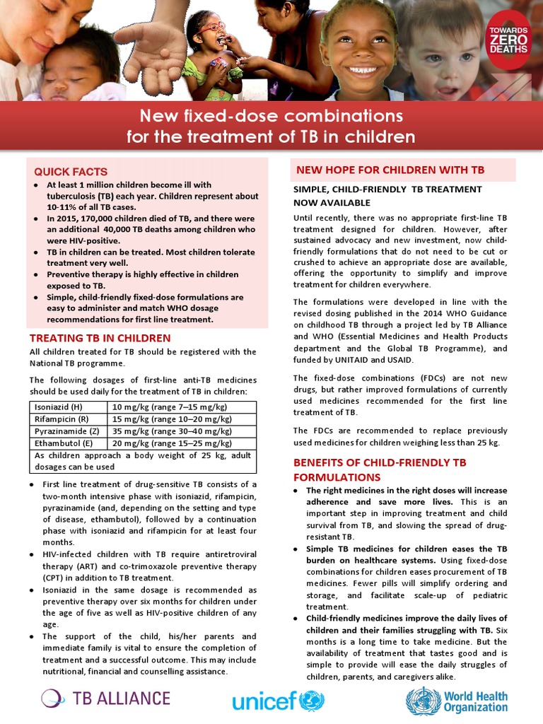 New Fixed-Dose Combinations For The Treatment of TB in Children | PDF ...