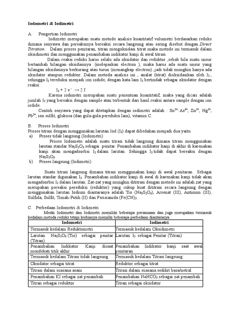 Iodometri | PDF