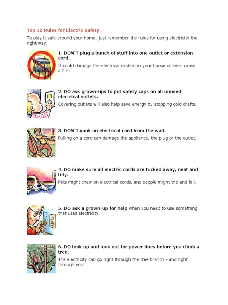 Essential Electric Safety Rules | PDF | Science & Mathematics