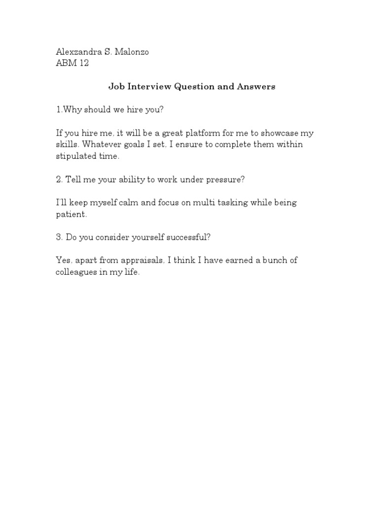 Job Interview | PDF | Applied Psychology | Behavioural Sciences