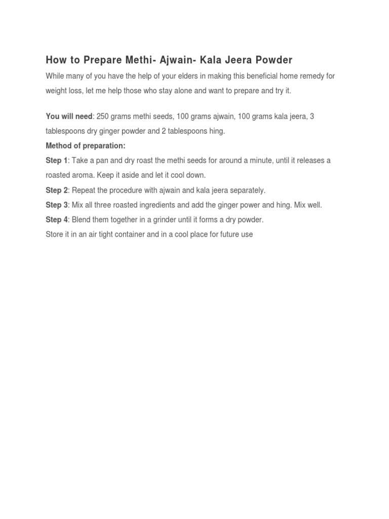 How To Prepare Methi | PDF