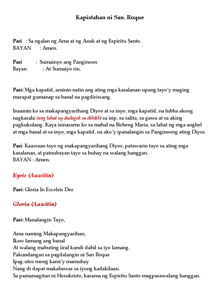 Dakilang Kapistahan NG Banal Na Santatlo | PDF