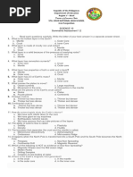Grade 10 Science Pre-Test Questions | PDF | Plate Tectonics ...