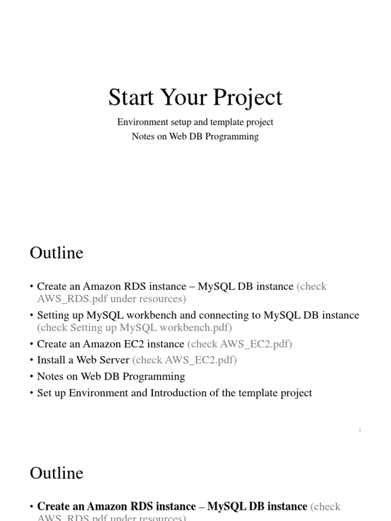 Start Your Project: Environment Setup and Template Project Notes On Web ...
