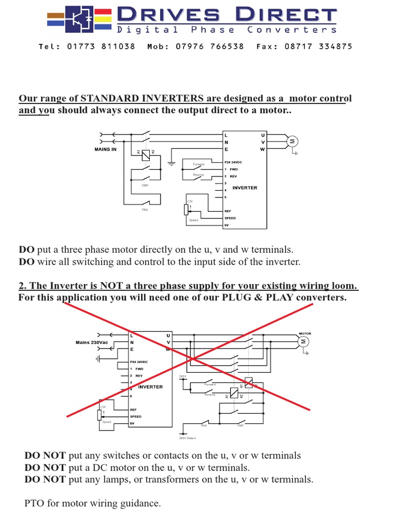 Wiring Guide for Inverter Motors | PDF | Power Inverter | Electric Motor