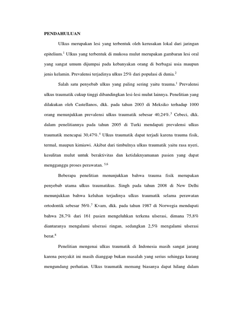 Ulkus Traumatikus | PDF