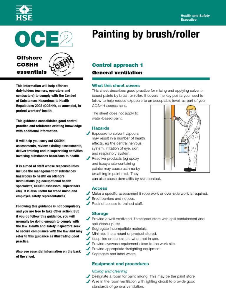 Painting by Brush or Roller PDF | PDF | Occupational Safety And Health ...