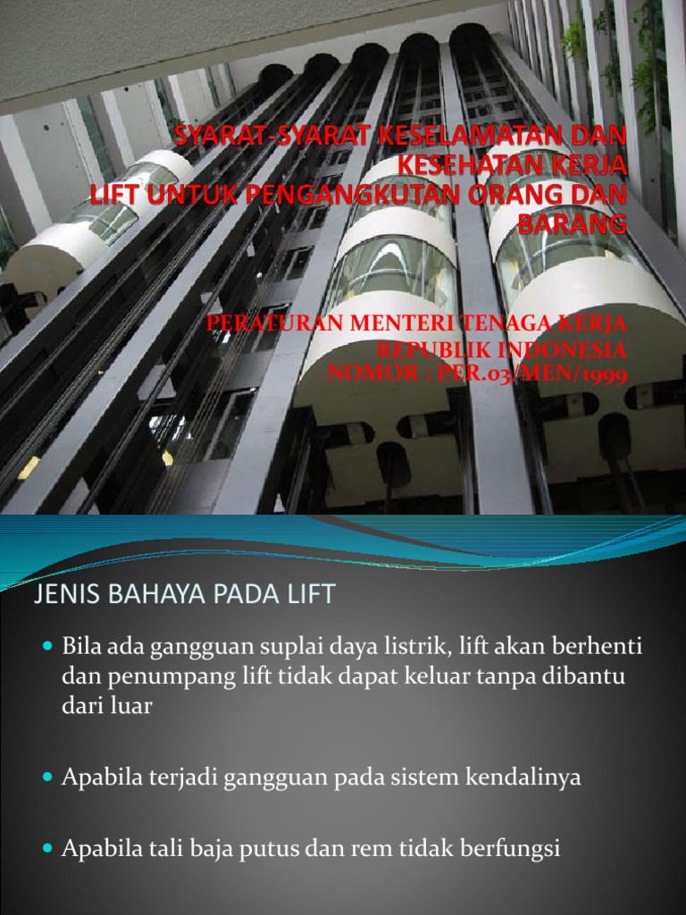 Peraturan Keselamatan Lift Barang | PDF