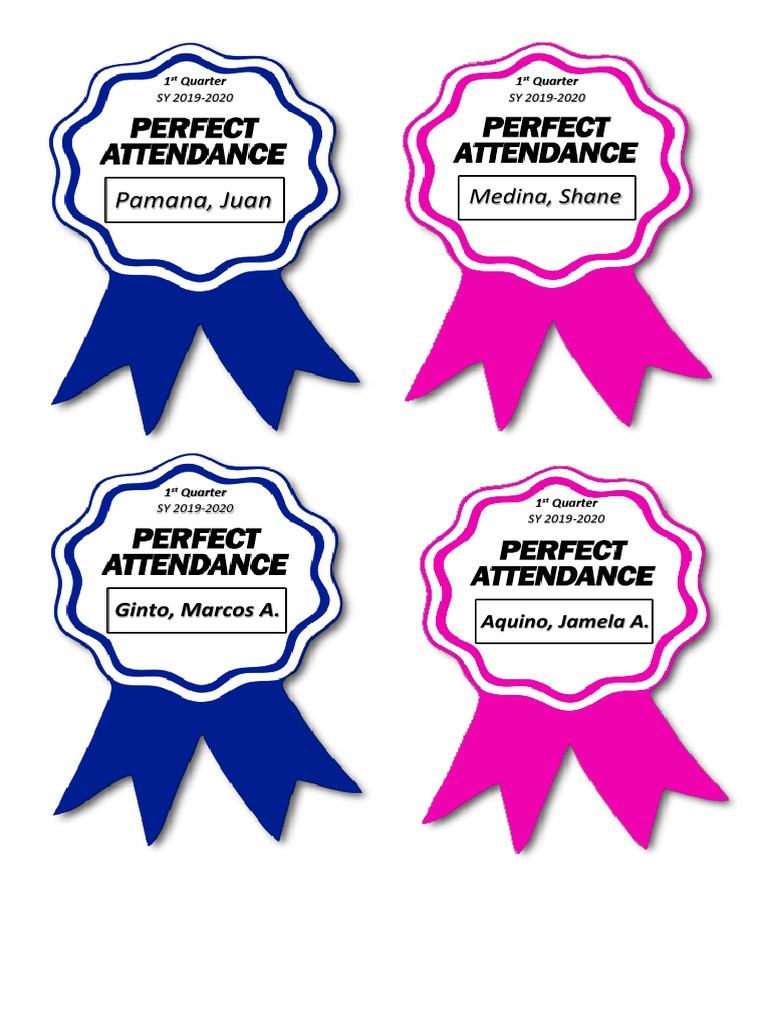 Perfect Attendance | PDF