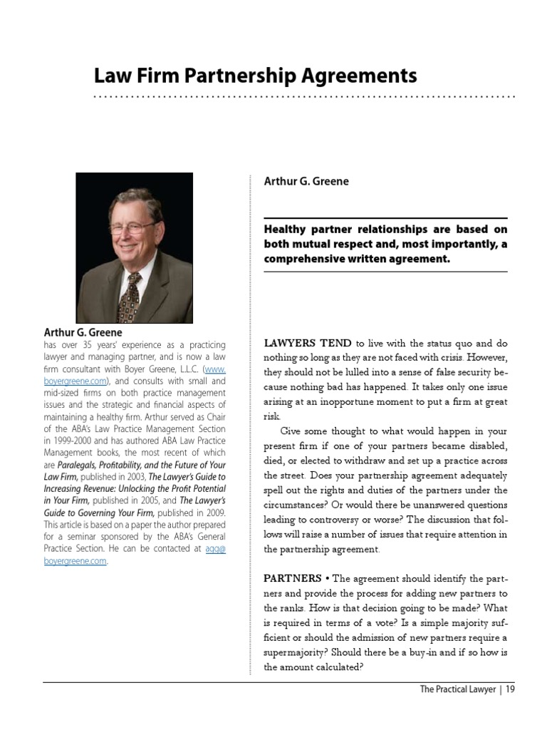 A Comprehensive Guide to Crafting a Law Firm Partnership Agreement | PDF | Partnership | Law Firm