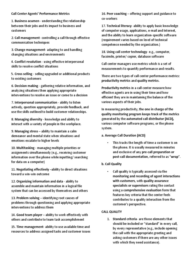 BPO Relations and Performance Metrics | PDF | Business Process ...