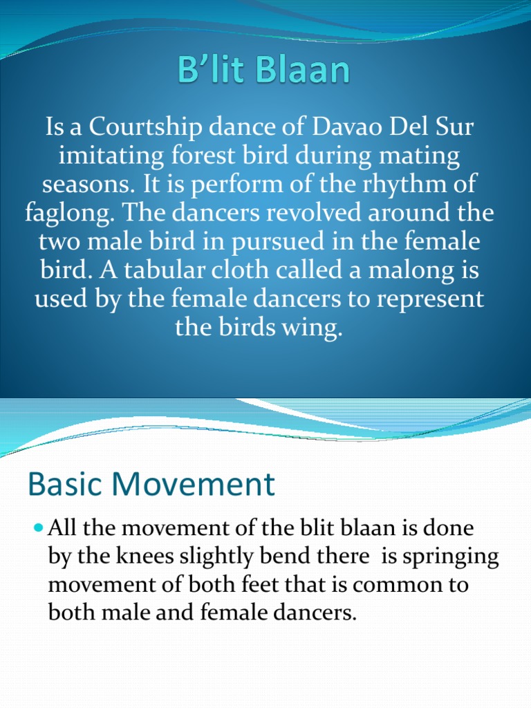 Blit Blaan Dances | PDF | Dances