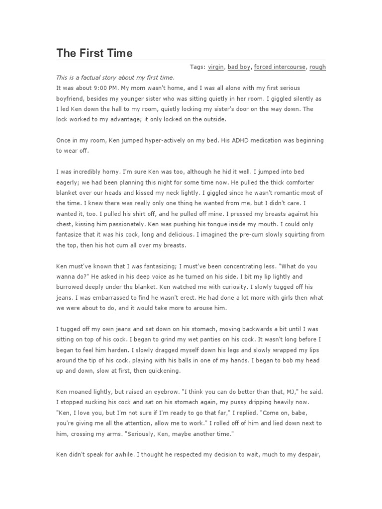The First Time: This Is A Factual Story About My First Time | PDF ...