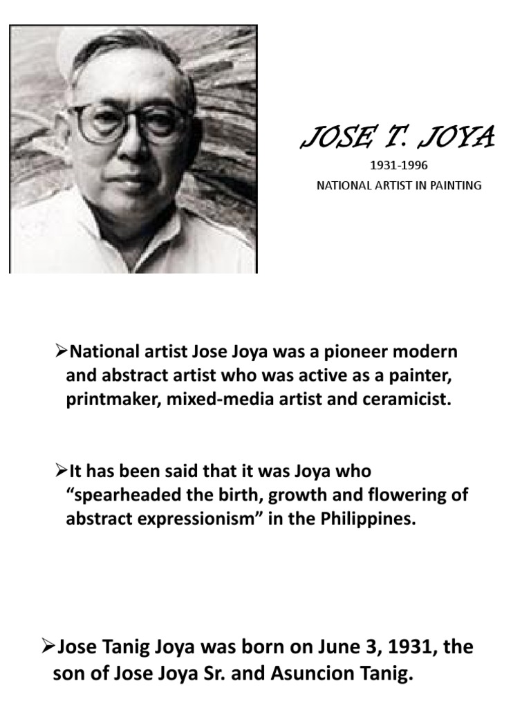 Pioneer of Abstract Art in the Philippines: National Artist Jose T ...