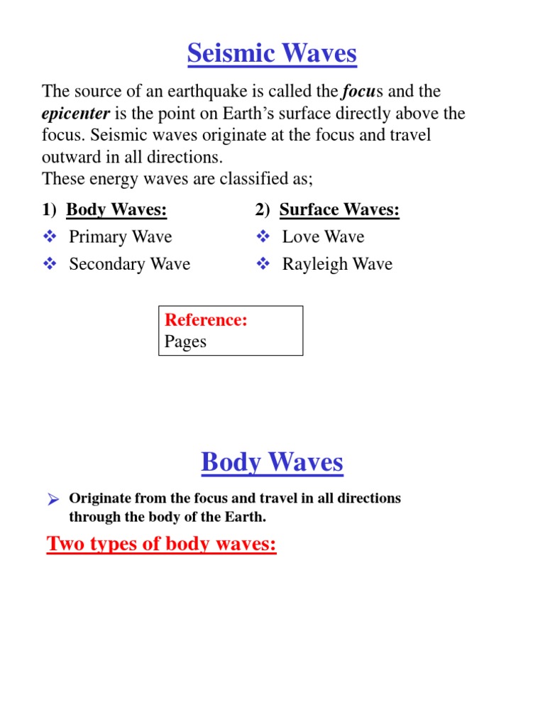 Lesson 11 - Seismic Waves | PDF | Seismology | Continuum Mechanics