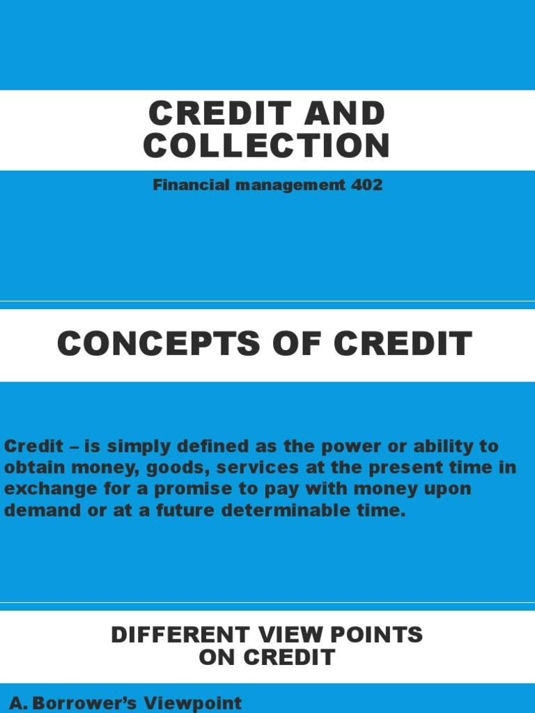 Credit Concepts and Types Explained | PDF | Credit | Finance & Money ...