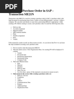 SAP MM - Purchase Order Types | PDF | Goods | Supply Chain Management