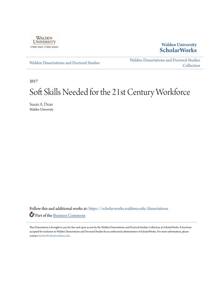 Soft Skills Needed For The 21st Century Workforce | PDF | Emotional ...
