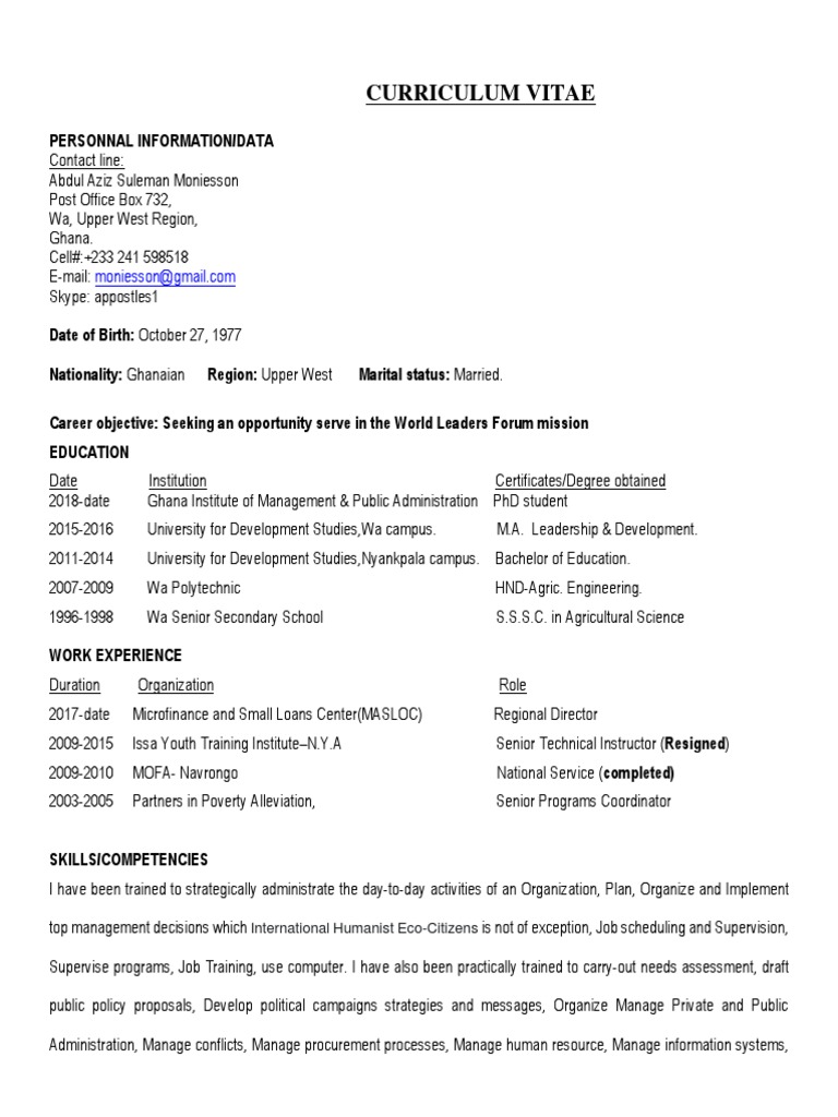 Abdul Aziz Curriculum Vitae | PDF | Behavior Modification | Learning